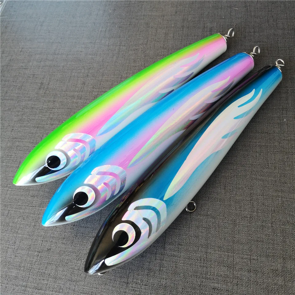 3PCS-Saltwater-GT-Big-Game-Wood-Bait-22cm-18cm-120g-70g-Trolling-Lure ...