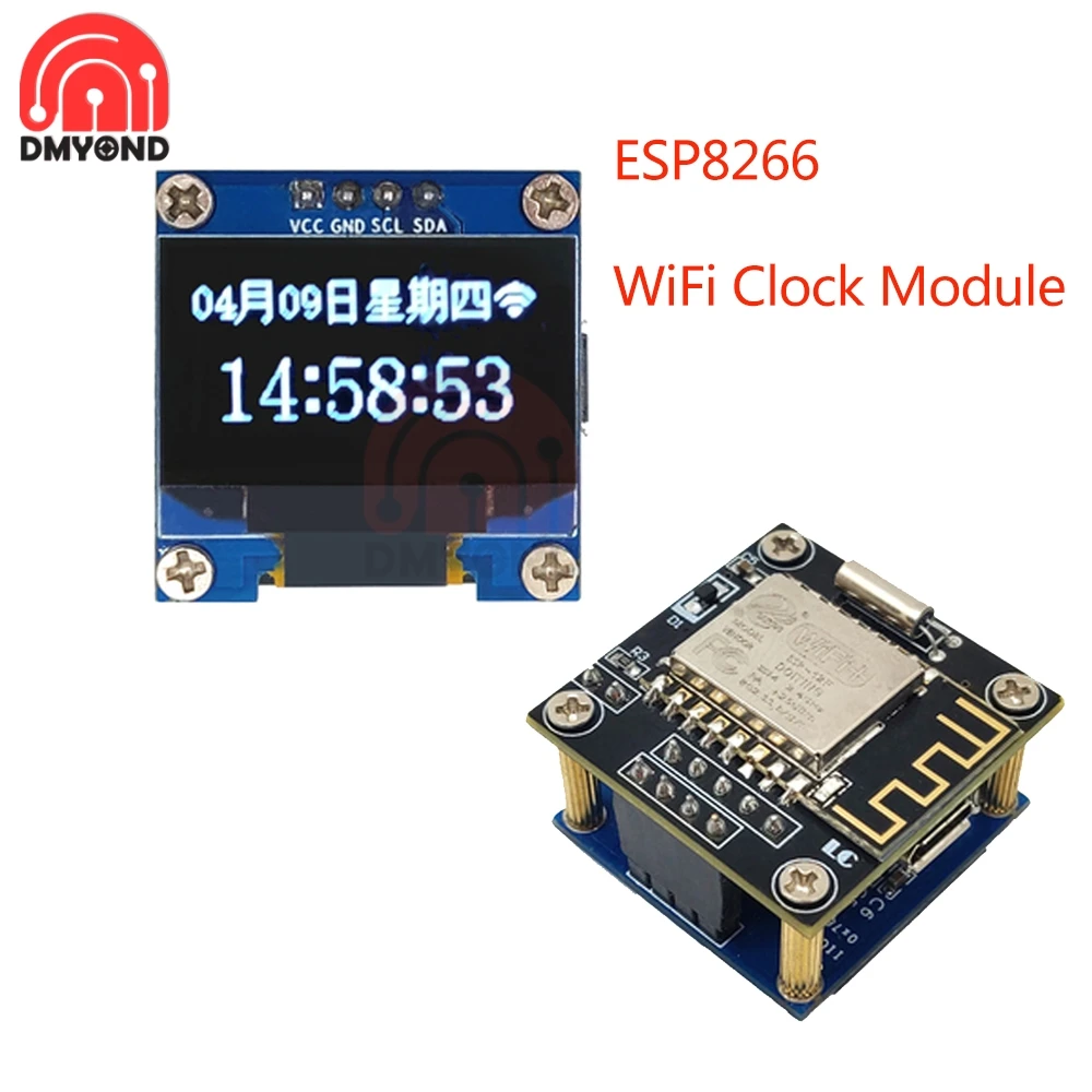 ESP8266 WiFi Uhr Modul 0,96 zoll OLED LCD Screen Display ESP 12F DIY Wetter Prognose IIC I2C ...
