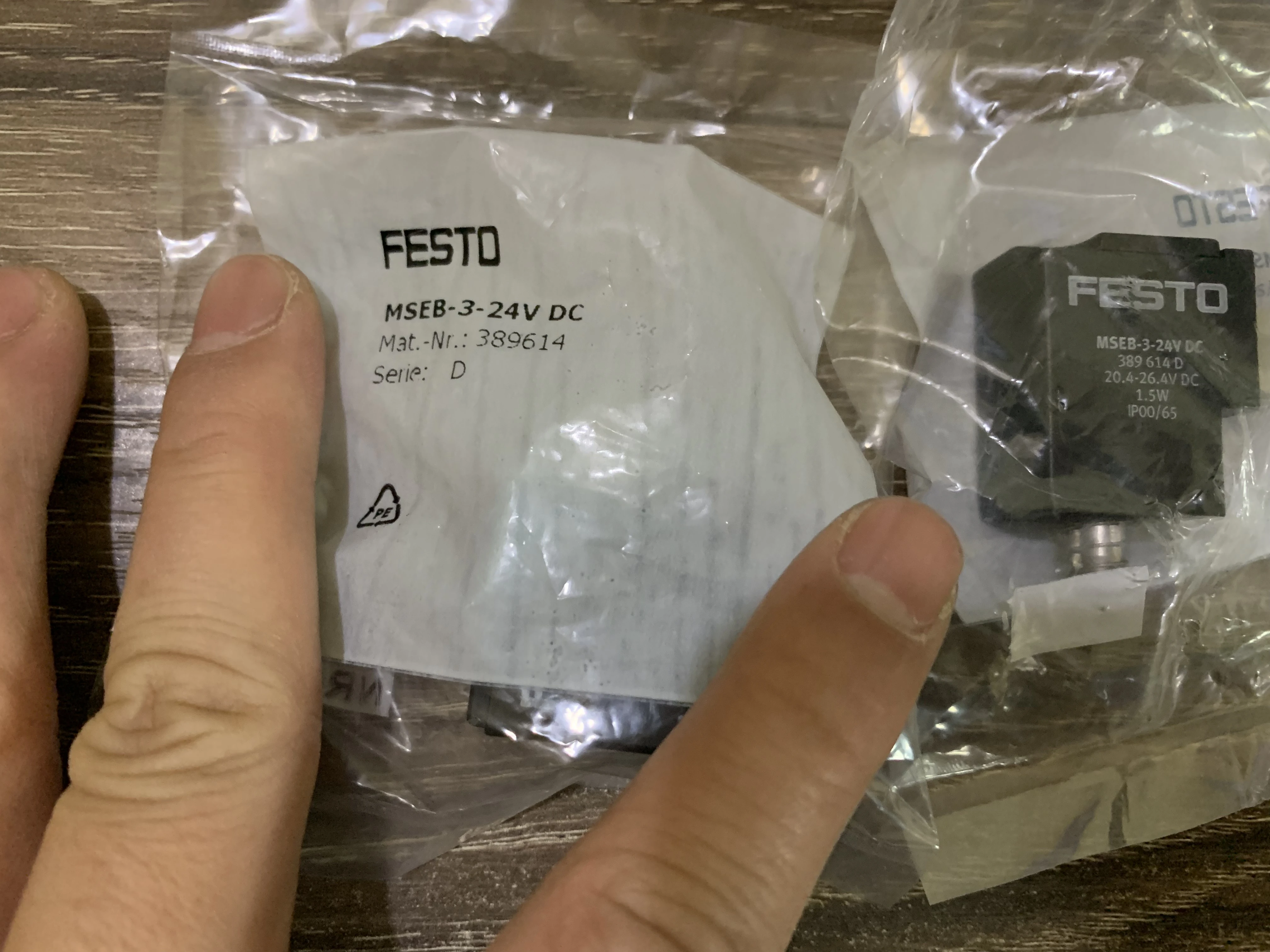 Mseb-3-24v Dc 389 614 D Germany Festo Solenoid Valve Coil Mseb-3-24v ...