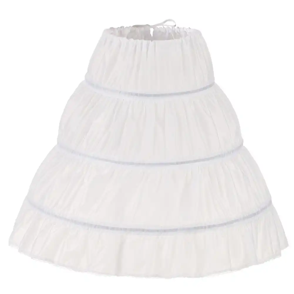 New Children White Petticoat 3 Layers Lace Tulle Underskirt Flower Girl ...