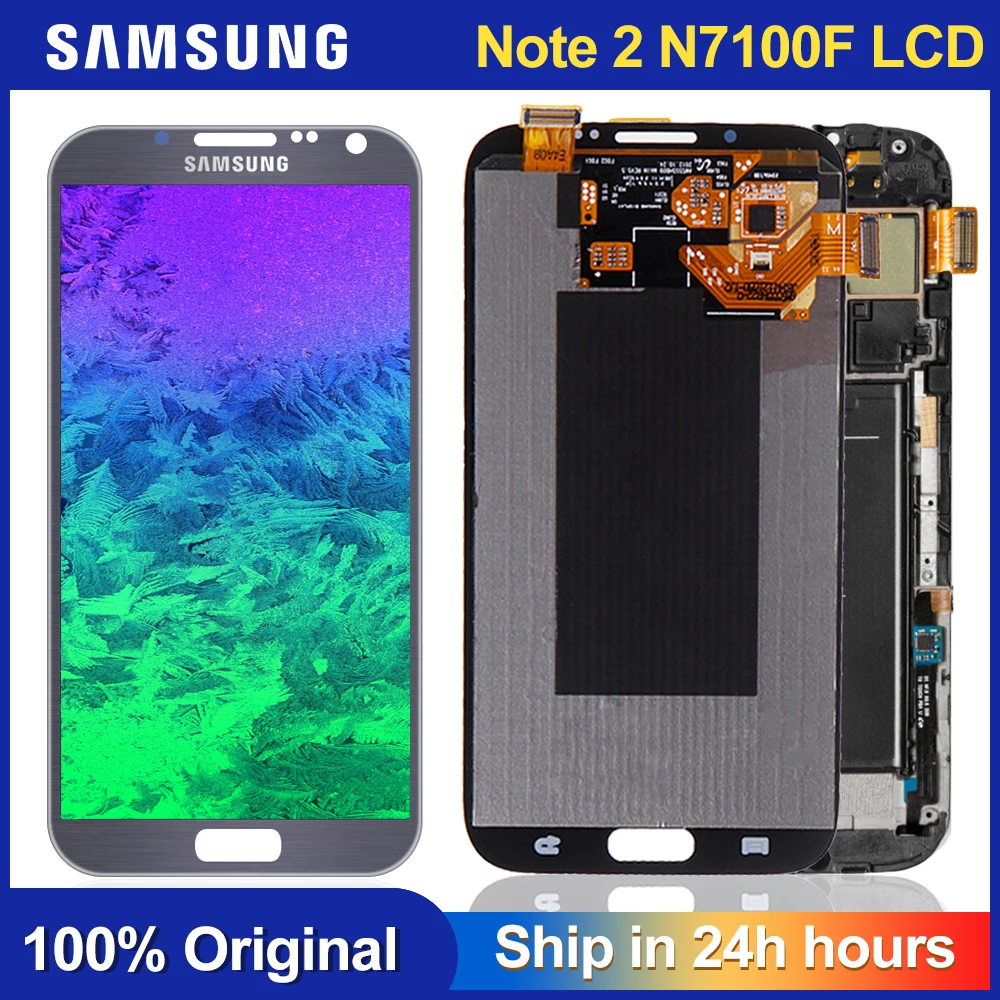 5.5'' Original Lcd For Samsung Galaxy Note 2 Lcd N7100 Note2 N7105 ...