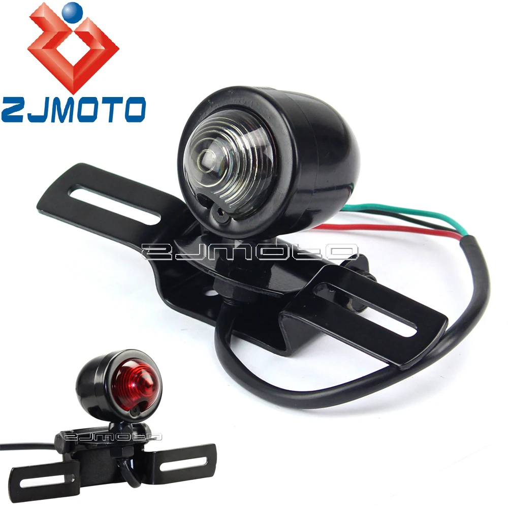 Cafe-Racer-Vintage-Classic-Taillight-Brake-Light-For-Haley-Honda-Bobber ...