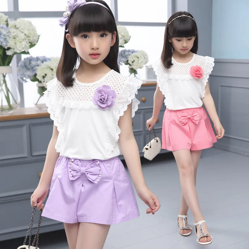 2021-New-Girls-2-Piece-Summer-Set-Girls-Summer-Suit-Children-Dress-Tide ...