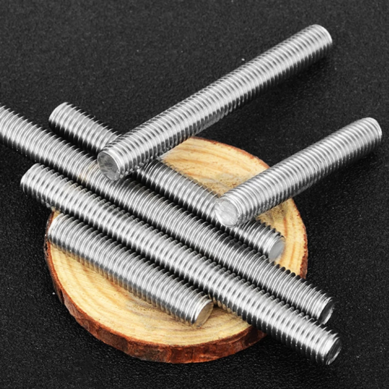 304 Stainless Steel Full Thread Bar Screw Threaded Tooth Strip Threaded Rod M3 M4 M5 M6 M8 M10 ...