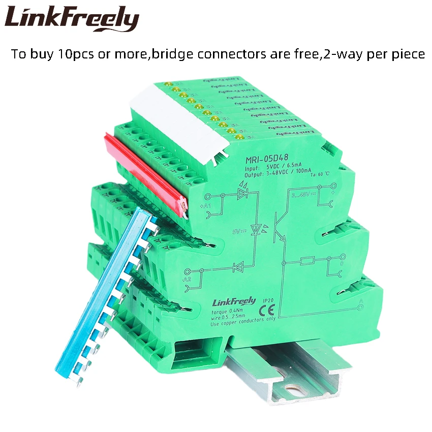 MRI 05D48 10pcs Input 5V DC Opto Isolator Interface Relay Module Output ...