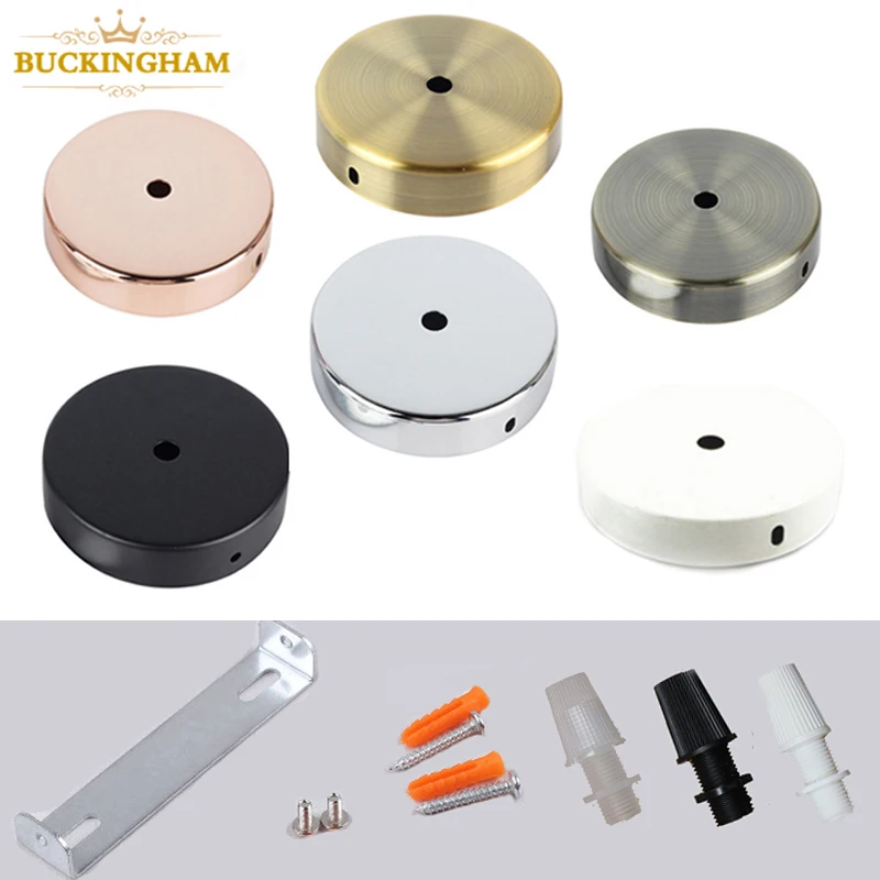 Black White Silver Bronze Ceiling Plate Wall Sconce Mount LED Base ...