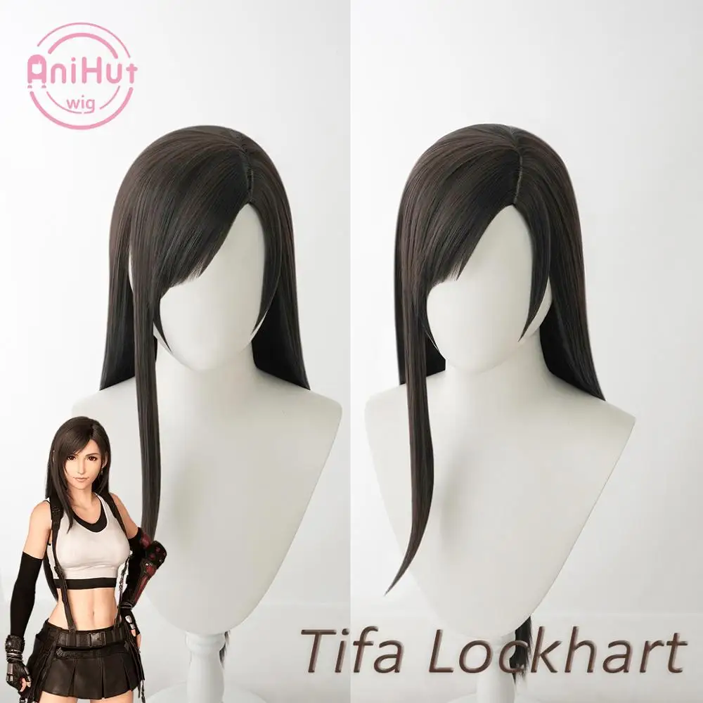 【AniHut】Tifa Lockhart Wig Final Fantasy VII Remake Cosplay Black ...