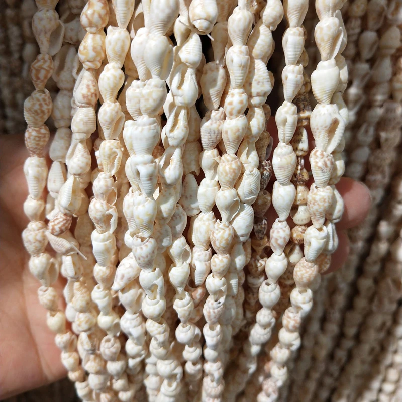 Natural Shell Necklace 80cm Length White Snail Shape Shell Beads for ...