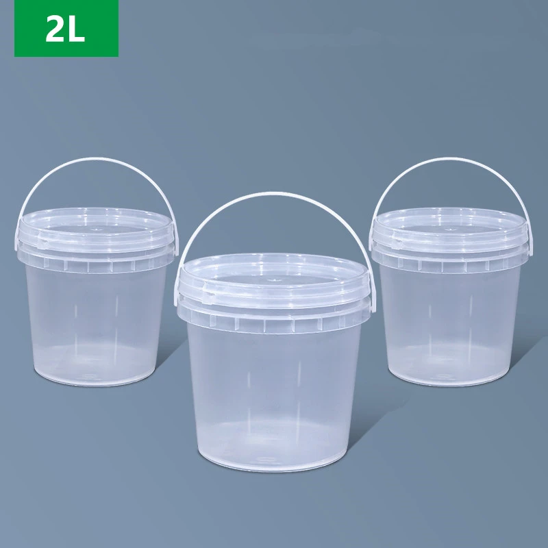 2 Liter Plastic Pail With Handle And Lid Food Grade Polypropylene ...
