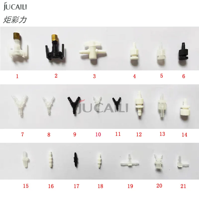 Jucaili 20pcs/lot Printer Ink Hose Connector Solvent And Uv For Epson ...