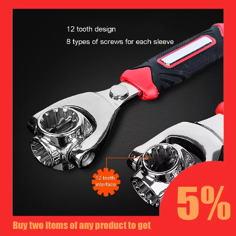 8 1 Sleeve Multifunction Wrench Universal 360 6-point Car - AliExpress