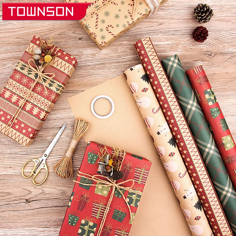 Christmas-kraft-paper-Christmas-diy-wrapping-paper-set-Christmas-gift ...