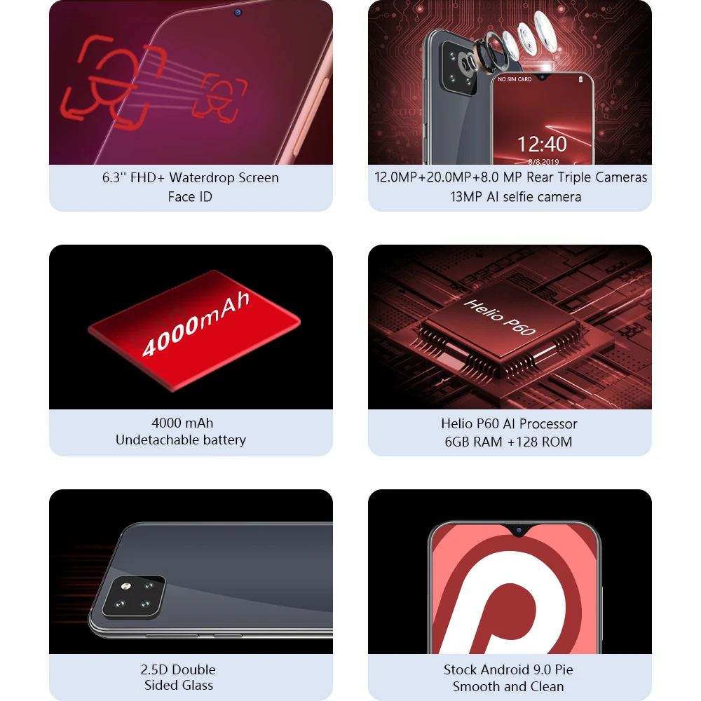 Cubot X20 Pro AI Mode Triple Camera 6.3" FHD+Waterdrop Screen Cellphone ...