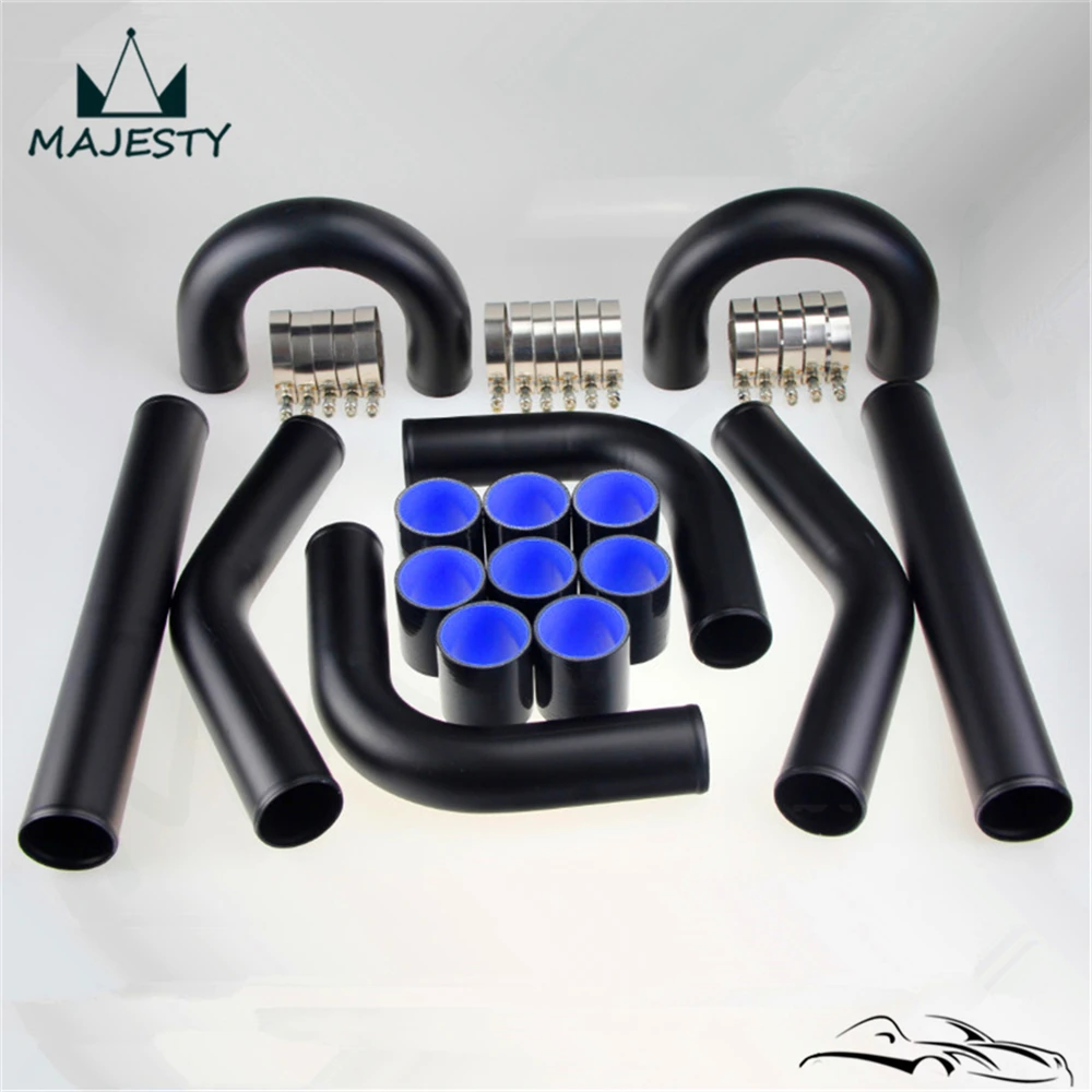 8-PCS-Universal-2-51MM-Turbo-Boost-Intercooler-Pipe-Piping-Kit-Aluminum ...