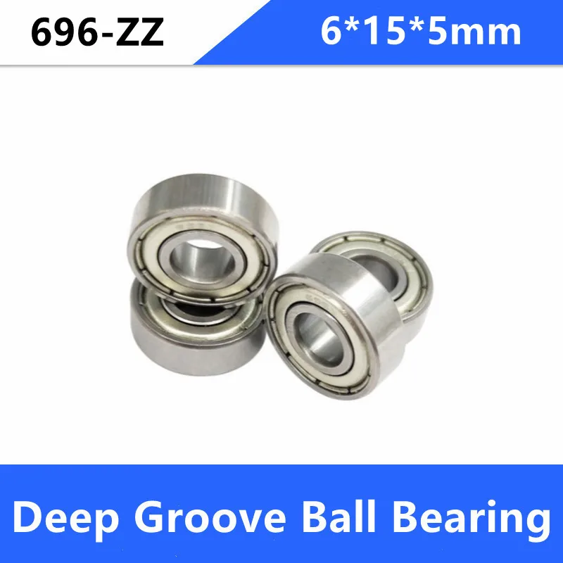 500pcs/lot 696zz 696z 696 Zz 6*15*5mm Deep Groove Ball Bearing 696-2z ...