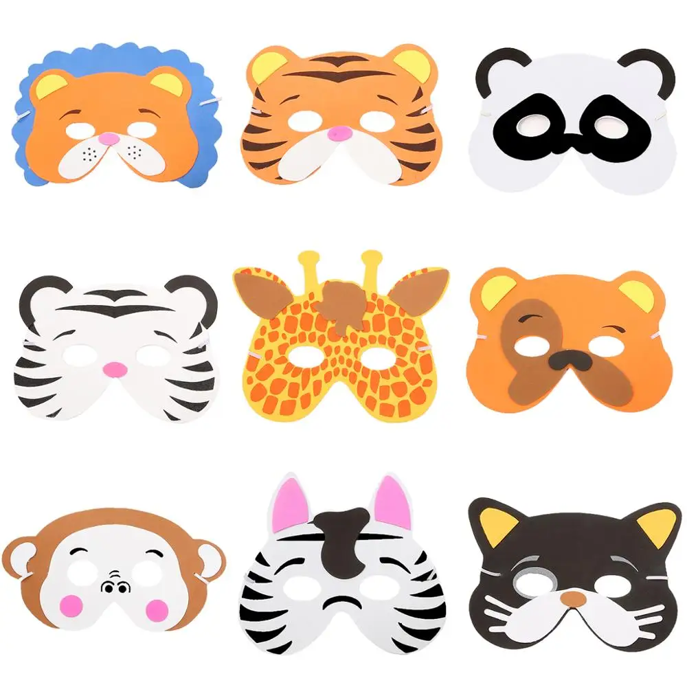 Mascarilla-de-dibujos-animados-para-ni-os-m-scara-con-forma-de-Animal ...