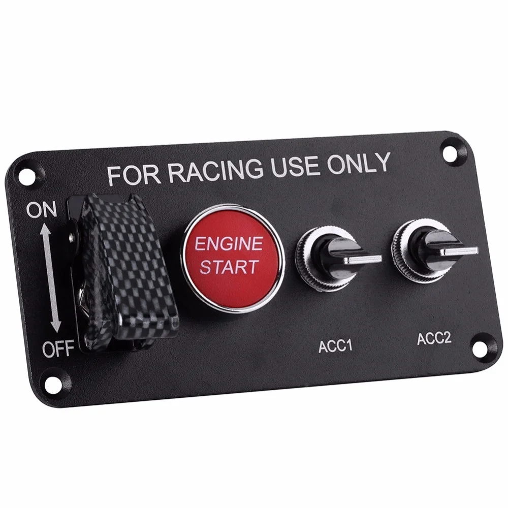 1 Set 12V 4 Group Racing Car Toggle Ignition Switch Panel Engine Start ...