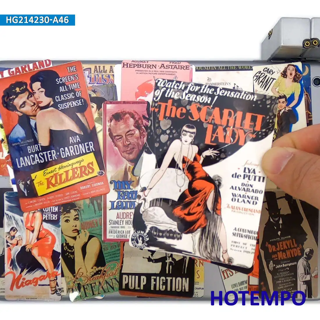 46pcs Old Movie Poster Art Retro Waterproof Sticker for Scrapbook ...