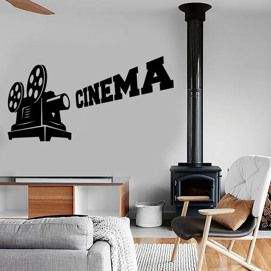 Calcomanías de pared de cine para cámara de arte, película, decoración ...
