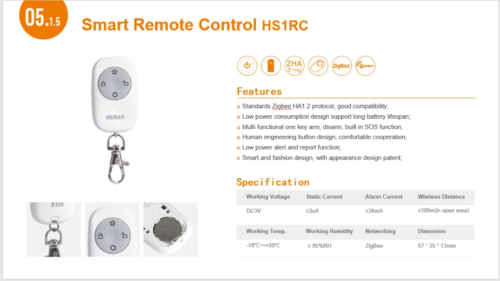 Pay attention: remote control must be work with Zigbee Hub/gateway.Can ...