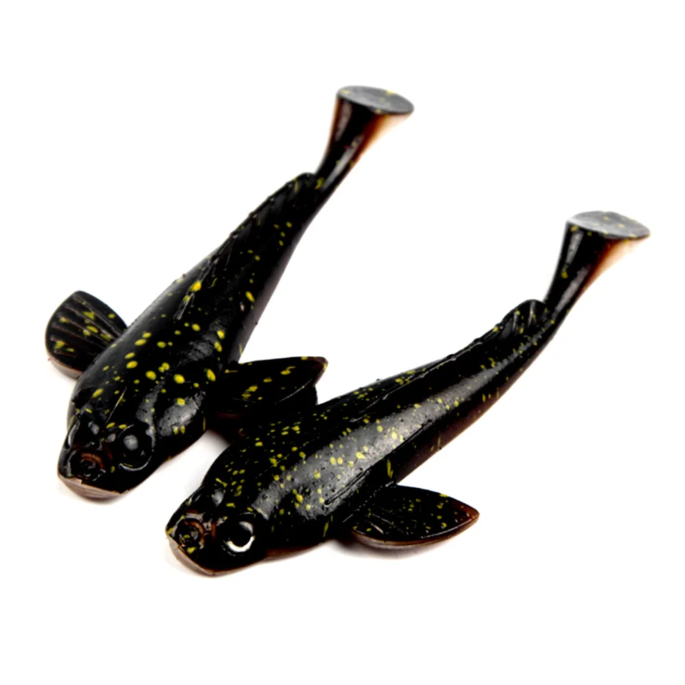 5pc Goby Soft Bait Fishing Lure Swimbaits 17g 12cm Black Jumping Dark ...