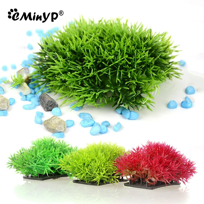Aquarium-Decor-Artificial-Small-Bushes-Fish-Tank-Simulation-Plastic ...