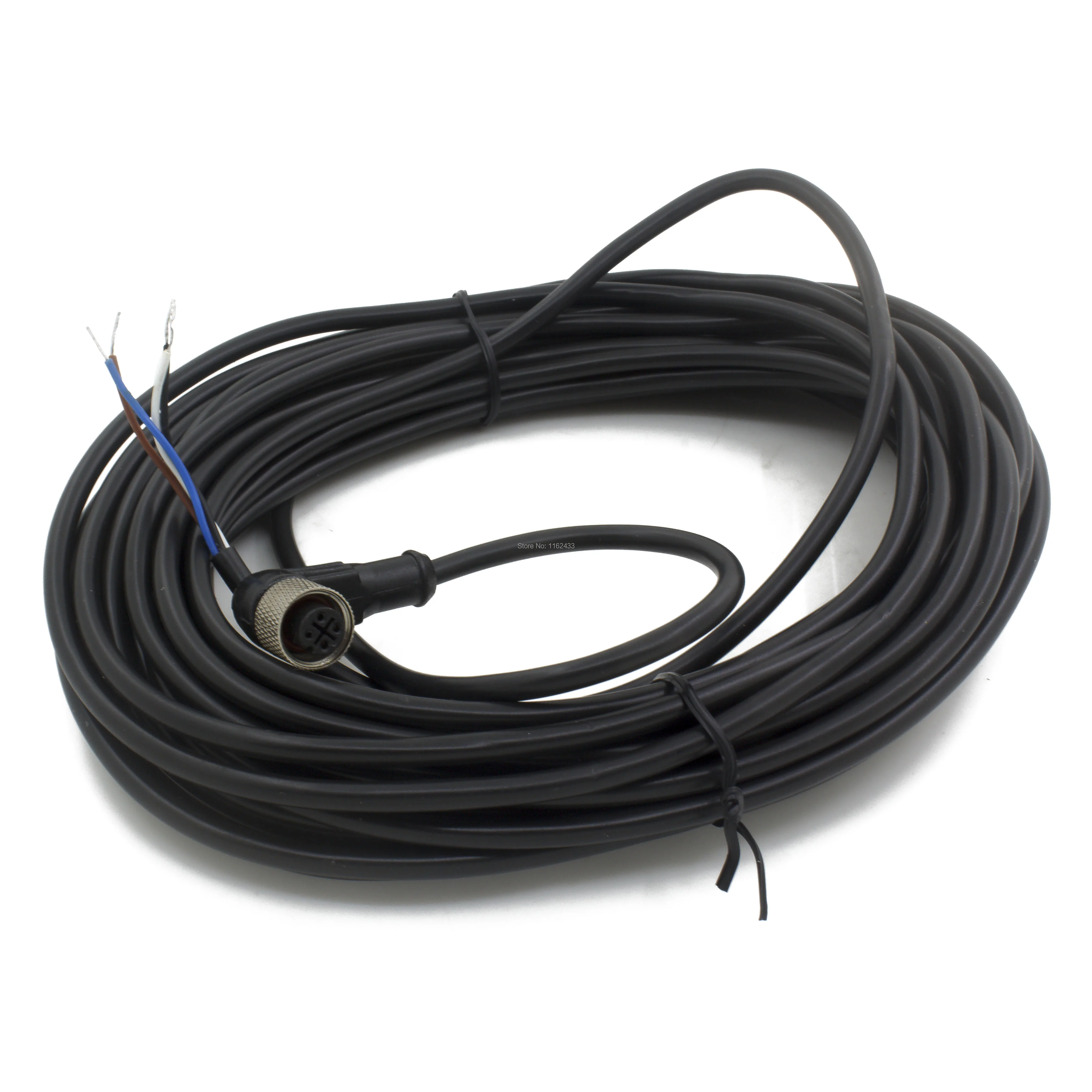 Fsc12-fb-4 M12 10m Pvc Cable Sensor Connector 4 Pins Bend Female Head ...