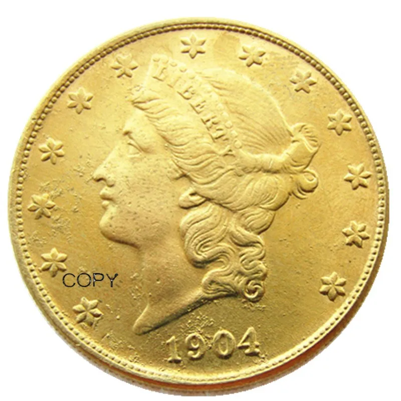 US 1904 With Motto TWENTY DOLLARS On Reverse 100 Brass Copy Coin Non