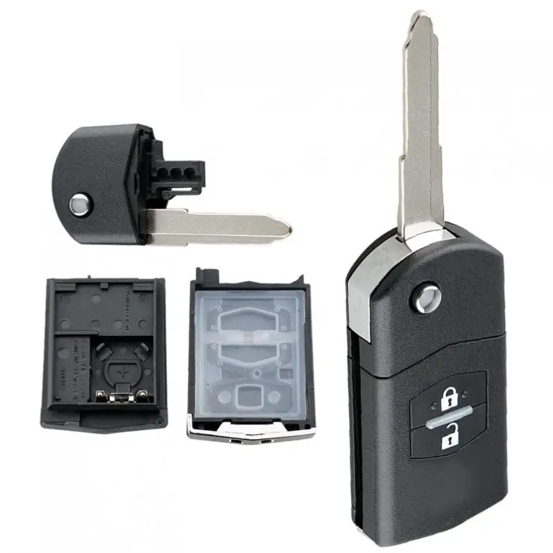 2 Buttons Auto Car Key Remote Control Folding Housing Replacement Fit ...