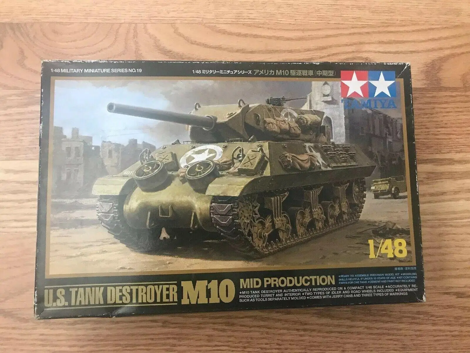 Tamiya 32519 1/48 Scale Military Model Kit U.S Tank Destroyer M10 Mid ...