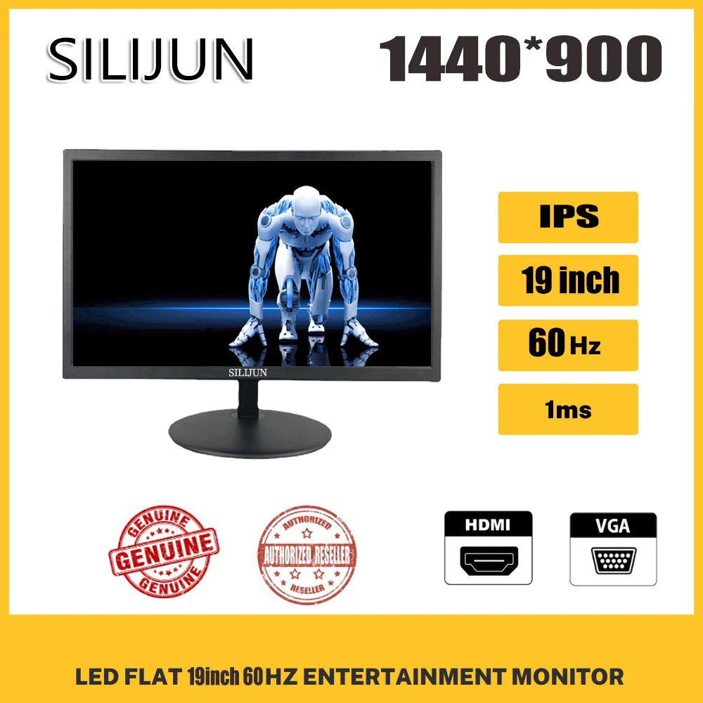 SILIJUN-19-Inch-1K-Display-Screen-Computer-Monitor-PC-60Hz-HD-Gaming ...