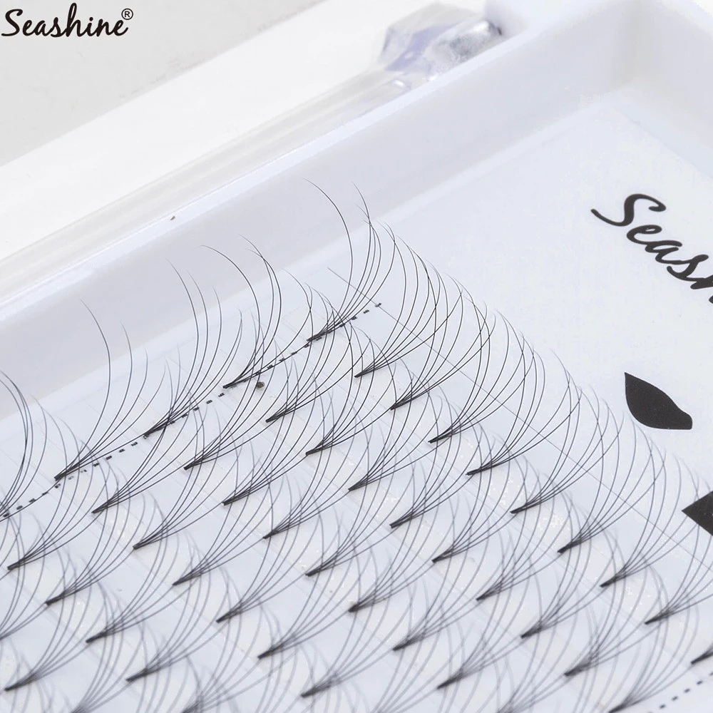 Seashine Volume 3d/4d/5d/6d Eyelashes Short Stem Pre Made Fans Silk ...