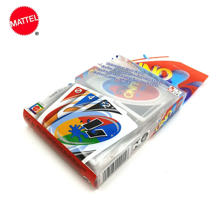 Mattel Juego de cartas UNO de plástico transparente, creativo ...