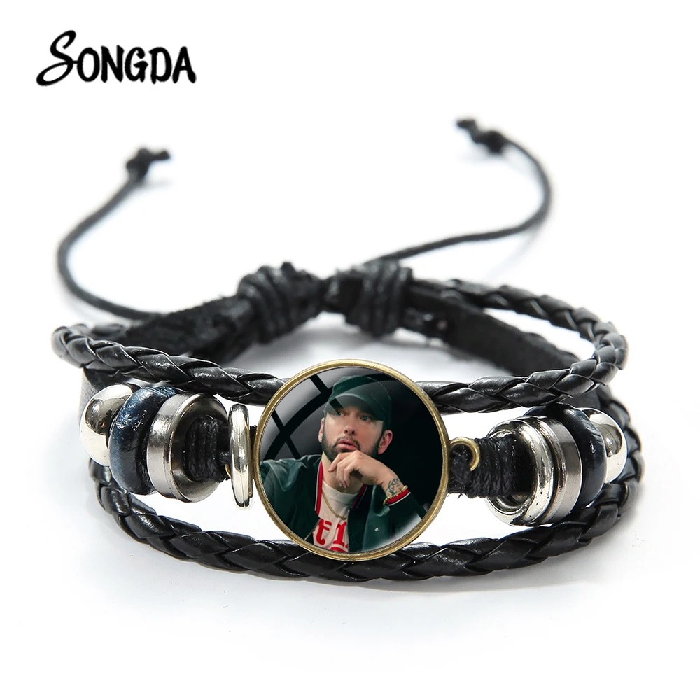 Hip-Hop-Rap-Singer-Eminem-Bracelet-Famous-Music-Star-Art-Glass-Picture ...