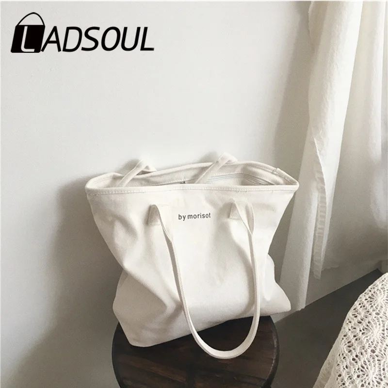 Large White Women's Handbag | White Shoulder Bag | White Canvas Bags ...