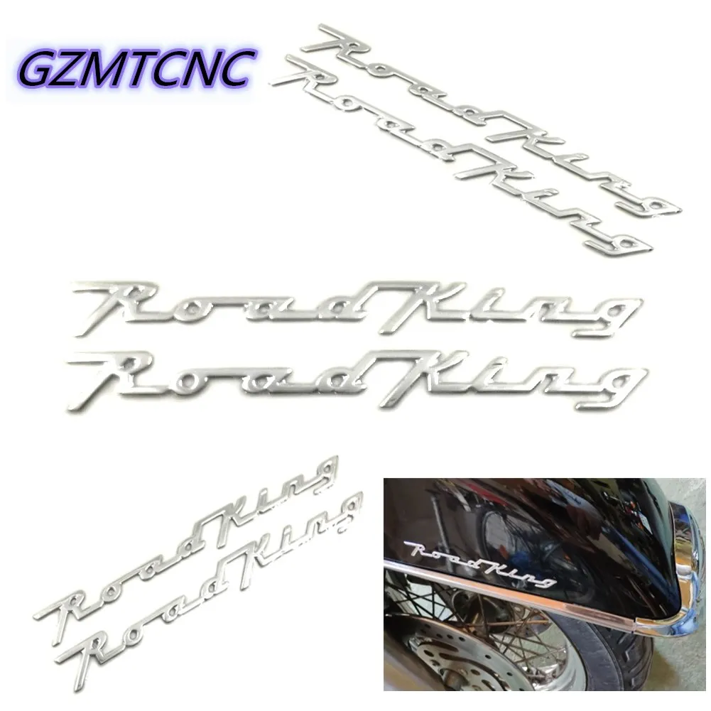 Motorcycle Decals Stickers Chrome 3D ROAD KING Emblem Badge PVC for ...