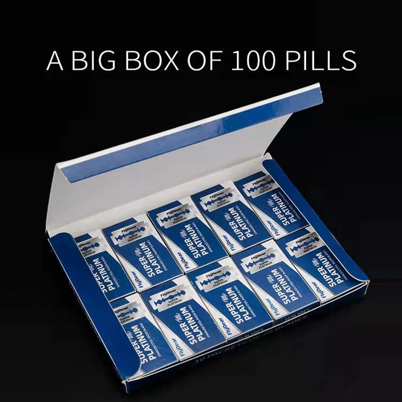 20-50-100pcs-Double-sided-Razor-Blade-Stainless-Steel-Razor-Blades-Men ...