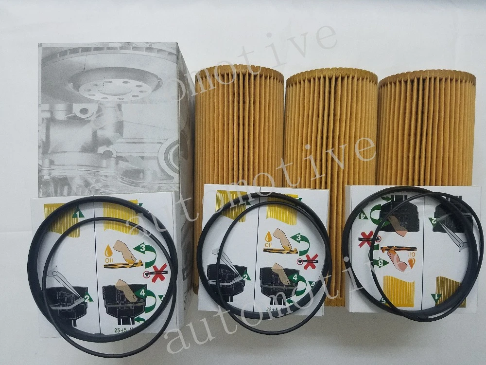NEW 3pcs Oil Filter Fit V6 Engine Audi A4 S5 Q5 A6 Quattro 06E 115 562 ...