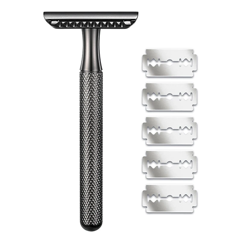 TTO-Double-Edge-Safety-Razor-Wet-Shaving-for-Men-Women-with-5-Blades ...