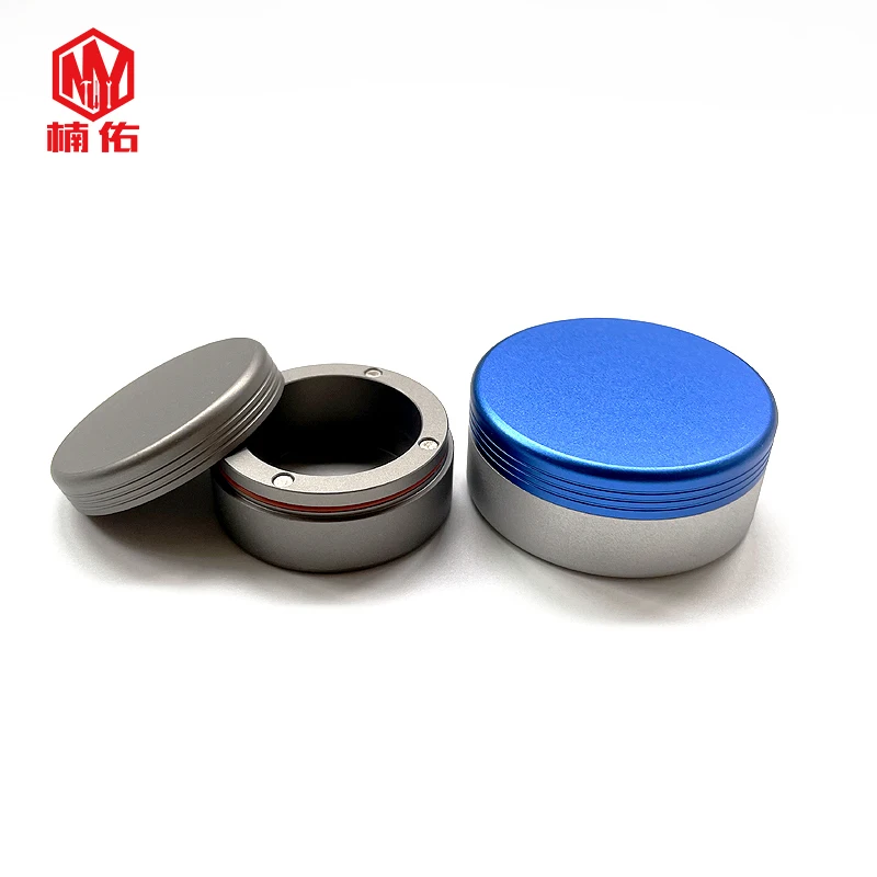 1PC EDC Tool Titanium Alloy Mini Magnetic Suction Round Waterproof Box ...