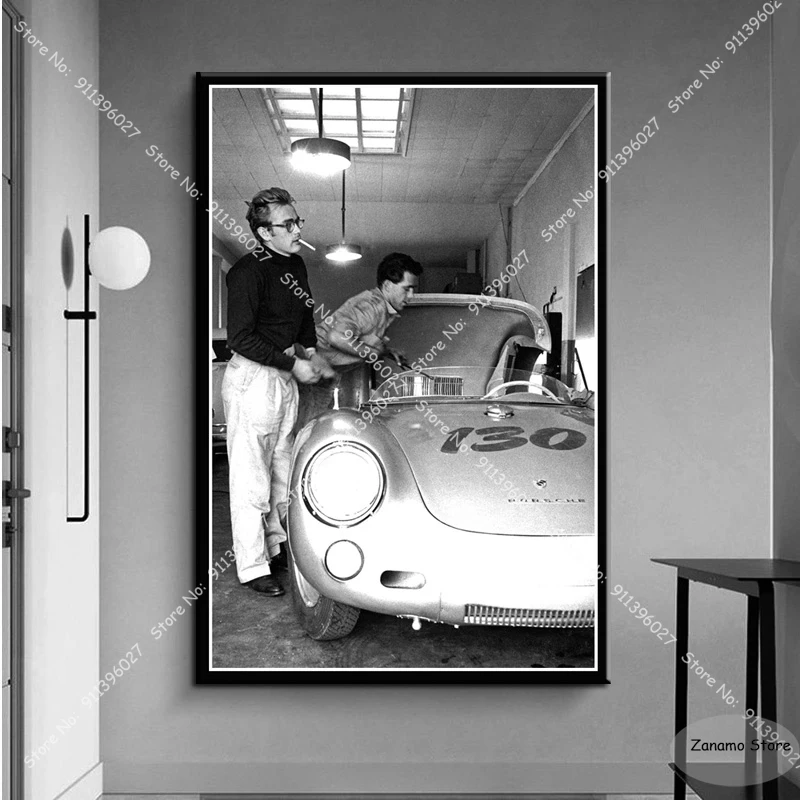 James Dean Porsche Poster