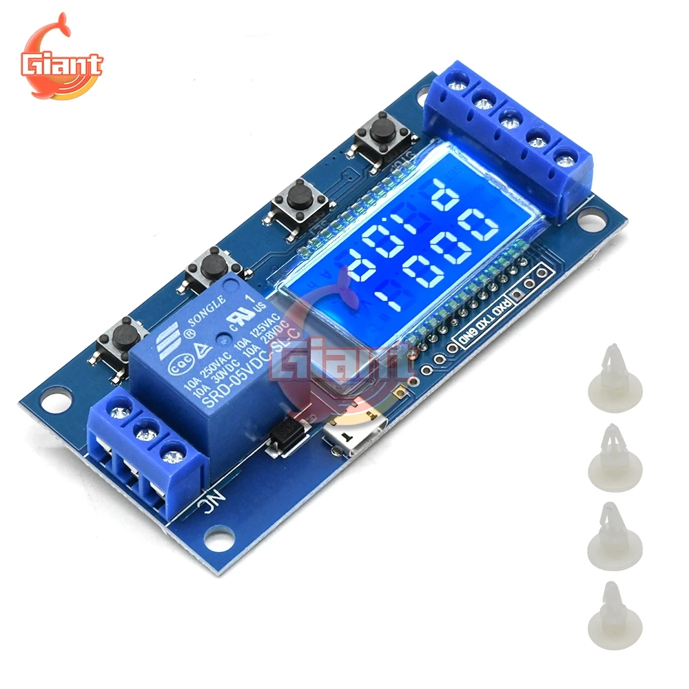 DC 12V 5V LCD Digital Time Delay Relay Timer Delay Switch Circuit Board ...
