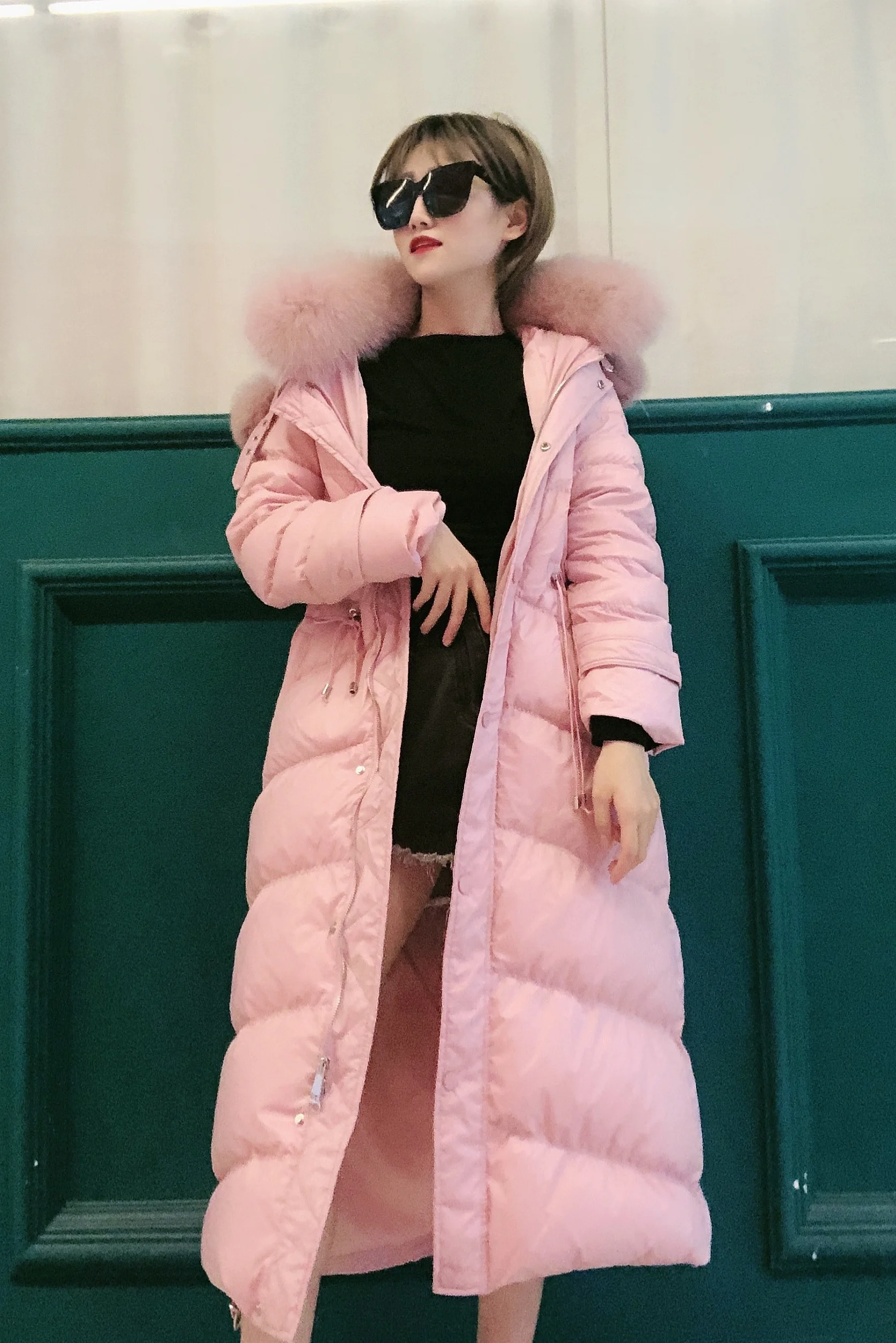 Down Winter Coat Female Jacket Natural Fox Fur Hooded Clothes Korean ...