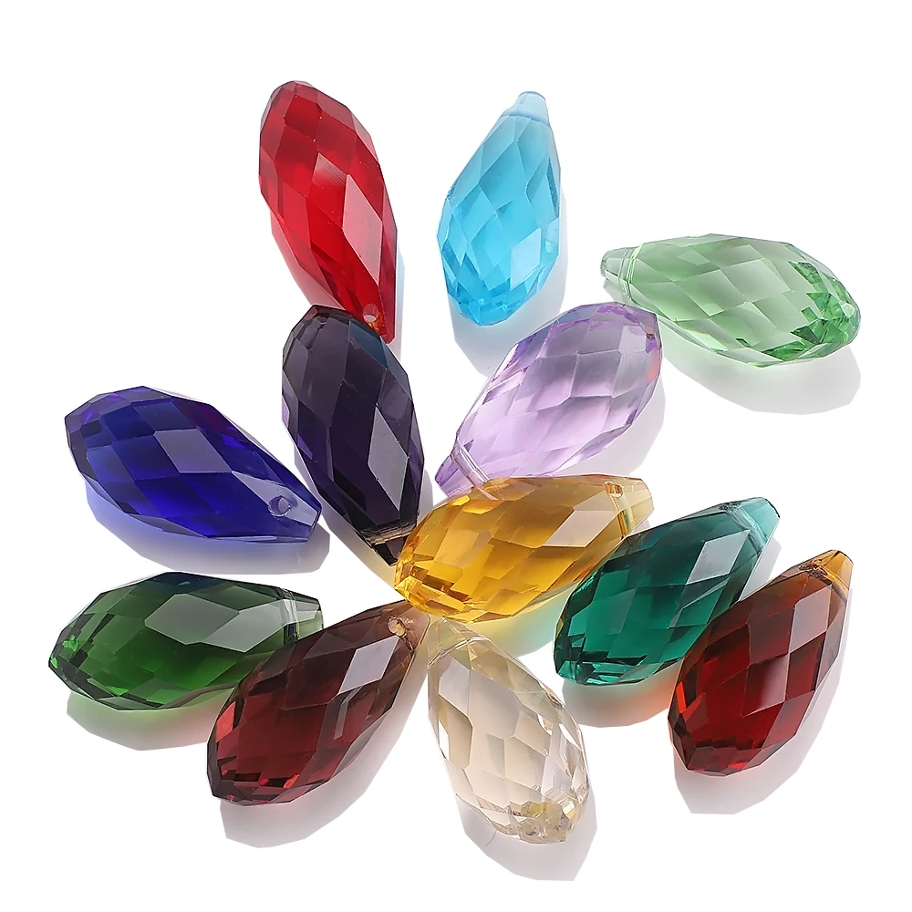 10x20-12x25mm-Glass-Tear-Drop-Beads-Pear-Shape-Faceted-Crystal-Droplet ...