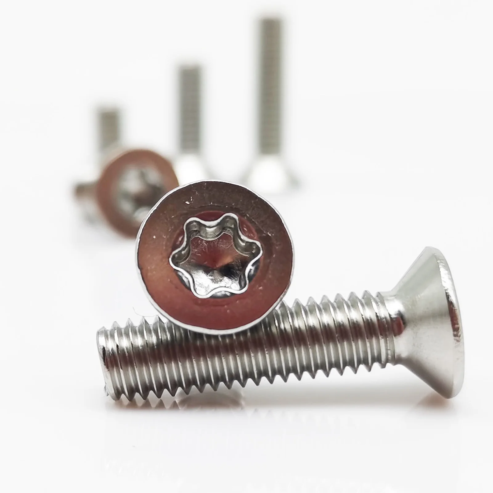 50pcs M2-6mm -Vis à Six lobes Torx à tête fraisée plate, en acier inoxydable, M1.6 M2 M2.5 M3 M4 ...