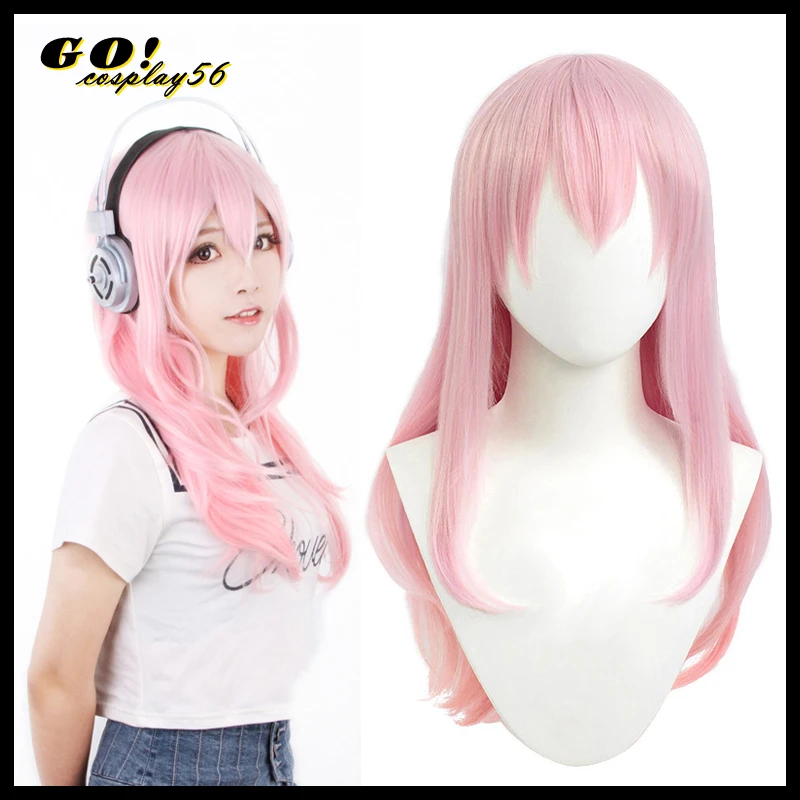 Supersonico Cosplay Wig Super Sonico The Animation Soni-ani Pink Long ...