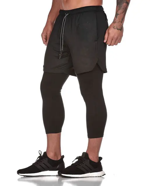 Elastic Breathable Two Piece Men’s Gym Workout Pants - Men's Fitness ...