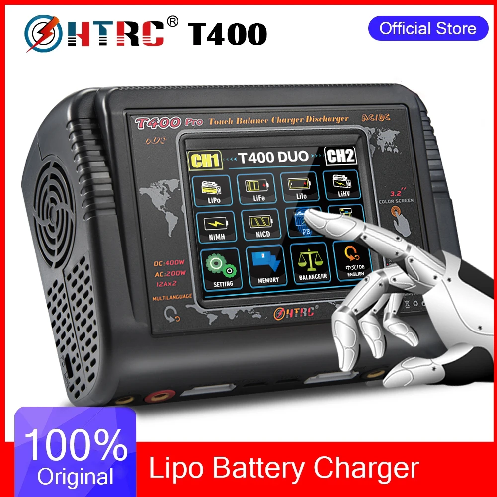 Htrc T400 Pro Lipo Battery Charger Dc 400w Ac 200w 12ax2 Rc Charger ...