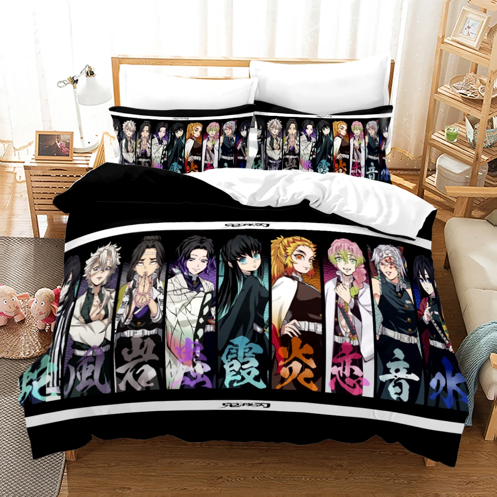 Demon Slayer Bedding Set Single Twin Full Queen King Size Demon Slayer ...