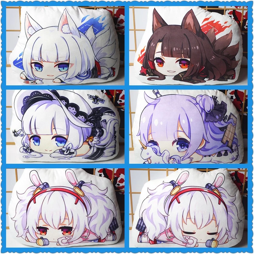 Anime Azur Lane Pillow Toy Laffey Akagi Kaga Figure Plush Stuffed Doll ...